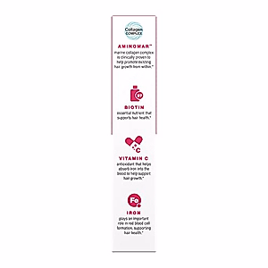 Viviscal Hair Growth Supplements for Women to Grow Thicker, Fuller Hair, Clinically Proven with Proprietary Collagen Complex, 60 Count (Pack of 1), 1 Month Supply