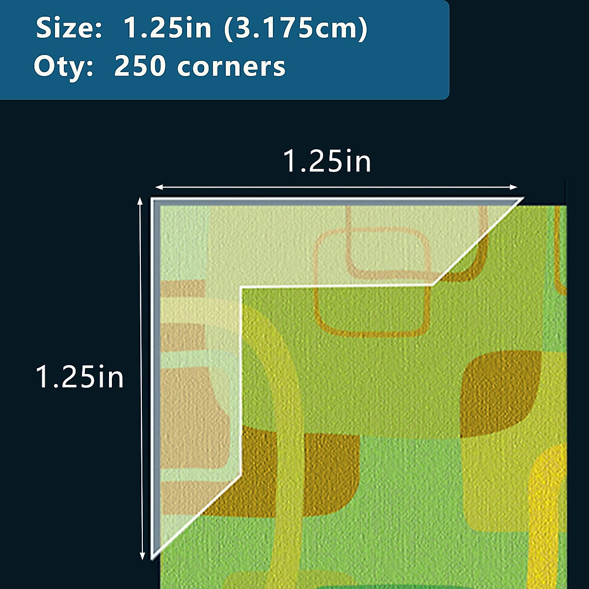 Lineco Archival Polypropylene Mounting Corners, Self Adhesive Clear Photo Corners, Acid-Free, 1.25 Inches, Mounting Artwork, Photographs, Documents.