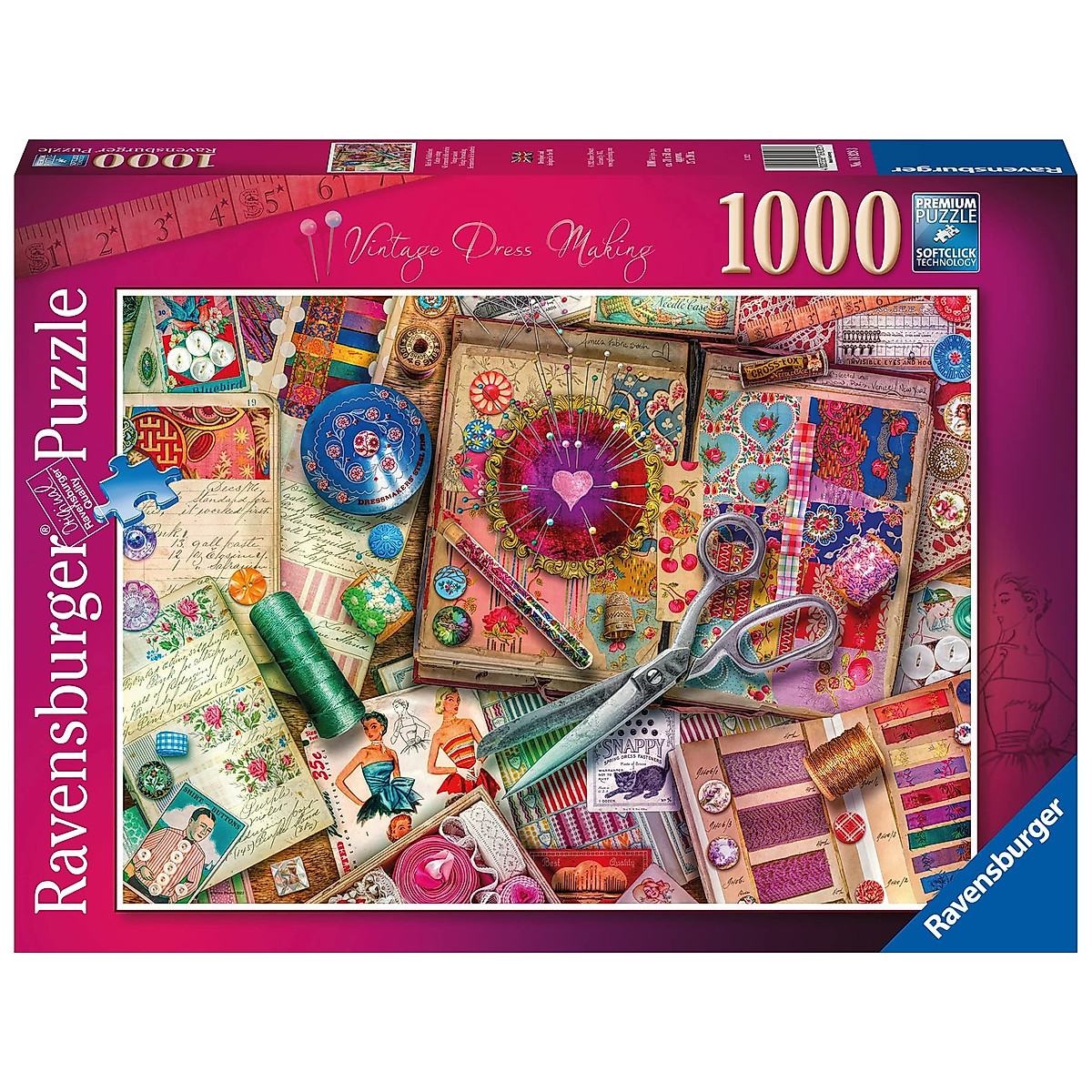 Ravensburger Aimee Stewart Vintage Dressmaking 1000 Piece Jigsaw Puzzle for Adults & Kids Age 12 Years Up
