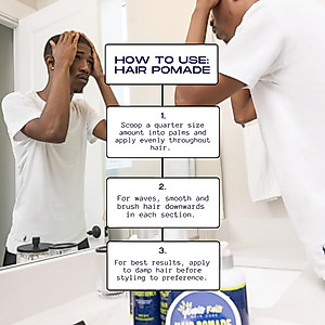 YOUNG KING HAIR CARE Kids Pomade for Boys | Tame Flyaways and Sculpt Natural Curls | Plant-Based and Harm-Free | 4 oz