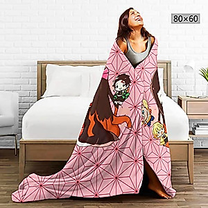 OYYFECC Anime Blanket Throw Flannel Fleece Warm Blankets Comfortable Bedding for Kids Adults Gifts Bed Sofa Living Room 50"X40"