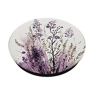 Purple Lavender Blossom Leaves Flowers Floral Girly PopSockets Swappable PopGrip
