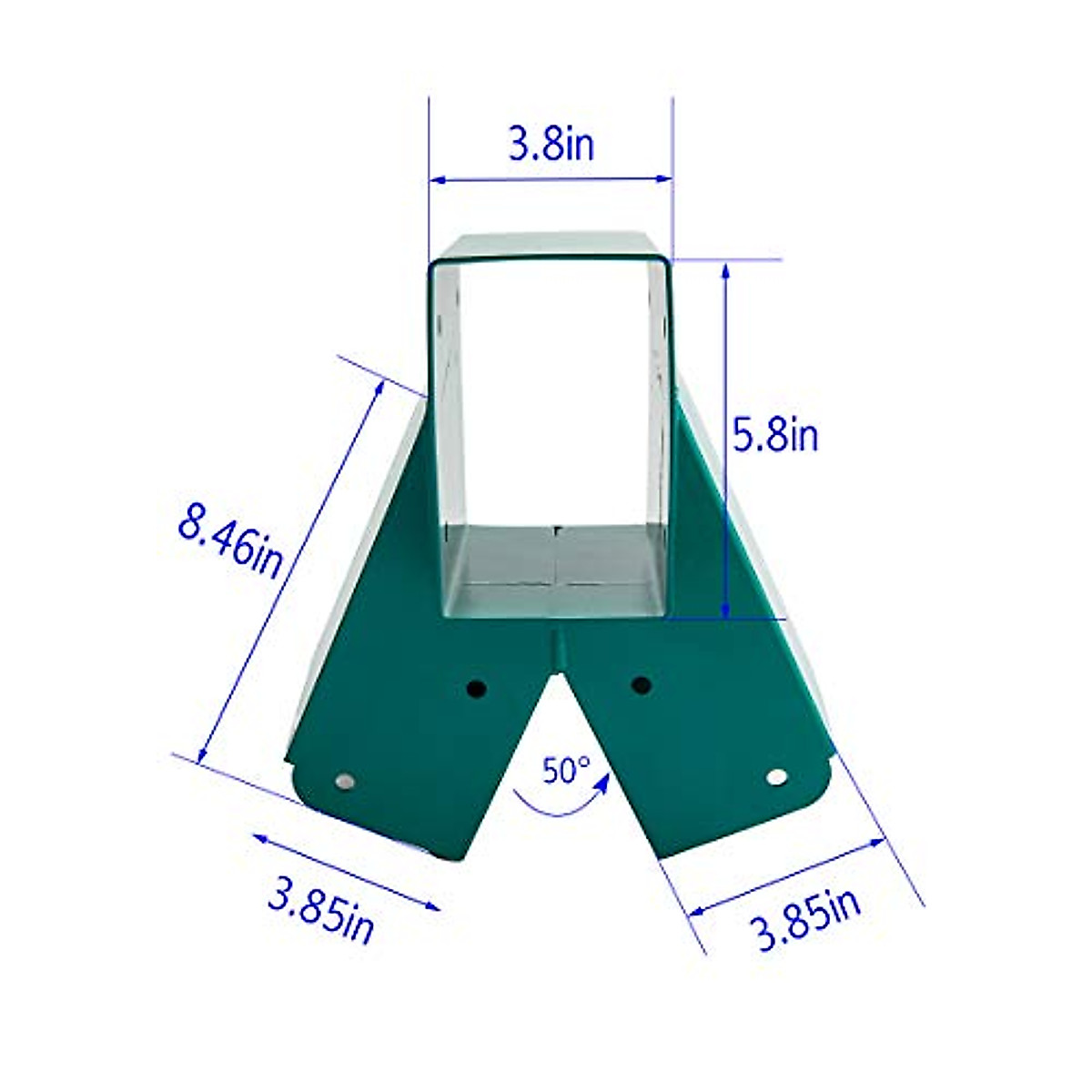 HANDYGO Swing Set Brackets - Heavy Duty Steel Swing Kit, 2 DIY Wooden Swing Hardware Bracket, Playground Equipment Parts, with Mounting Accessories, for Outdoor Play, Green