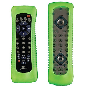 Glow in The Dark Remote Control Cover, Made of 100% Durable TPR Silicone, Fits Most Remotes - Set of 2, Each Measures 6 1/8" Long x 2 3/8" Wide x 7/8" High