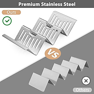 VCC Taco Holder Stand, Taco Holders Set of 4 with Easy-Access Handle, Taco Tray - Food Grade Taco Plate Shells Oven & Dishwasher Safe, BPA Free