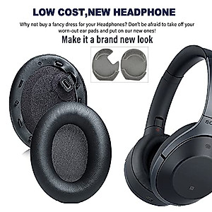 Replacement Ear Pads Cushions Compatible with Sony WH-1000XM4, Earpads for WH 1000XM4 Headphones, Soft High Protein Leather, Superior Noise Isolation Memory Foam