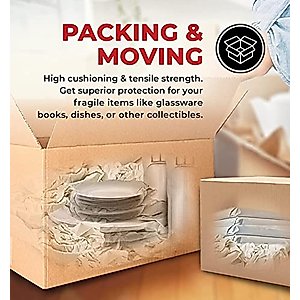 Newsprint Packing Paper Sheets for Moving, Shipping, Box Filler, Wrapping and Protecting Fragile Items 1.3 Lbs (50 Sheets, 26” x 15”)