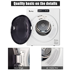 Winado Portable Clothes Dryer 11 lbs Capacity, 3.5 cu.ft Compact Laundry Dryer, w/LCD Display, Stainless Steel Drum, Exhaust Pipe for Apartment Home Dorm 110V 1300W