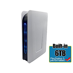 Avolusion PRO-T5 Series 6TB USB 3.0 External Gaming Hard Drive (for PS5 Game Console) (White) - 2 Year Warranty