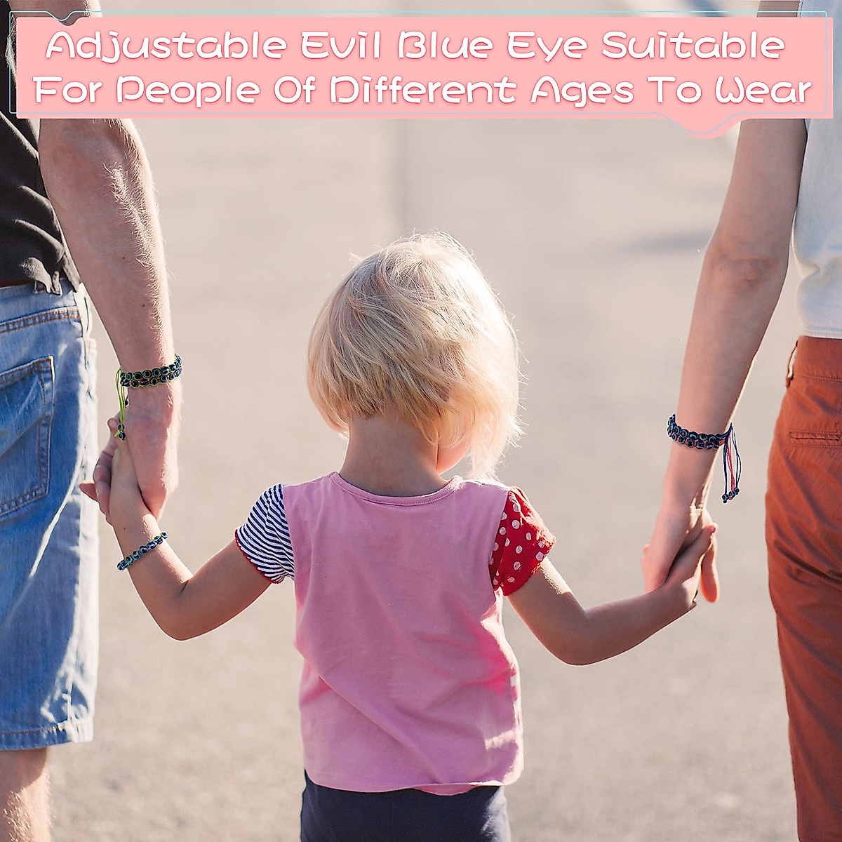 8 Pieces Evil Eye Beaded Bracelet Adjustable Blue Evil Eye Rope Bracelets Kabbalah Protection Friendship Bracelet Hand Woven Turkish Lucky Protection Bracelets for Women Men (Cold-Toned Style)