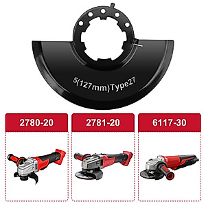 For Angle Grinder 43-54-1220 5" Type 27 Wheel Blade Guard 2780-20, 2781-20, 6117-30, 6117-31, 6124-30