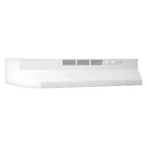 Broan-NuTone 412101 Non-Ducted Ductless Range Hood with Lights Exhaust Fan for Under Cabinet, 21-Inch, White