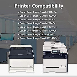 1 Black Cartridge 131 Remanufactured Toner Replacement for Canon Color MF8280Cw MF8230Cn MF620C MF621Cn MF624Cw MF628Cw MF623Cn MF626Cn LBP7110Cw LBP5050 MF8280Cw MF8230Cn Printer