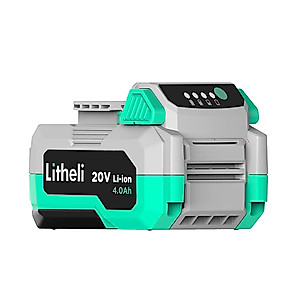 Litheli Cordless Snow Shovel, 20V 12-Inch Battery Powered Snow Thrower, Battery Snow Blower with Auxiliary Handle, with 2 Pack 4.0Ah Battery