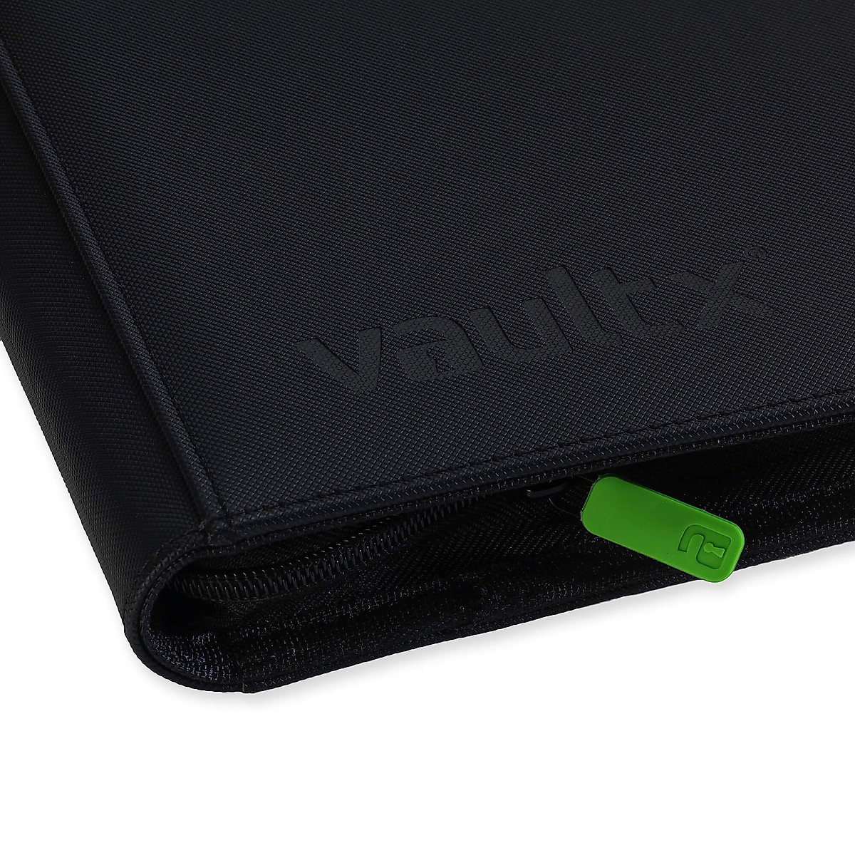 Vault X Premium Exo-Tec XL Zip Binder - 12 Pocket XL Trading Card Album Folder - 624 Side Loading Pocket Binder for TCG (Black)