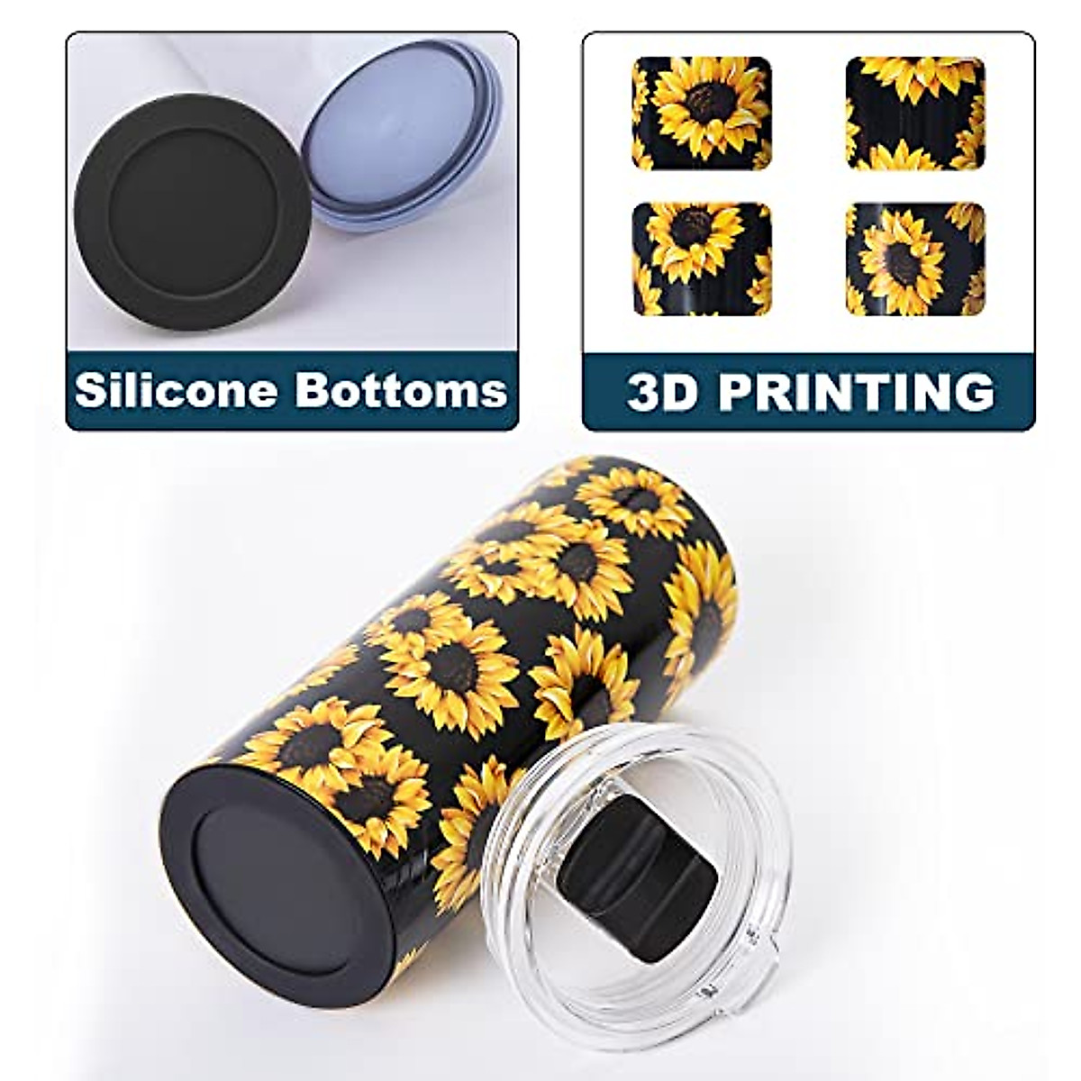 BBoelia Sunflower Gifts For Women Tumbler Birthday Cups Gifts For Mom Insulated Gifts For couples Boyfriend Wife Personalized Coffee Mug Unique 20 oz