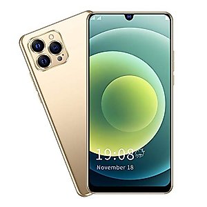 ip12 pro Unlocked Smartphones 3G, 6.26in HD Full Fit Screen Cell Phone Kids, 1GB+8GB Mobile Phone for Android, Face Unlock, WiFi+BT+FM+GPS, Dual Card Dual Standby Cell Phone