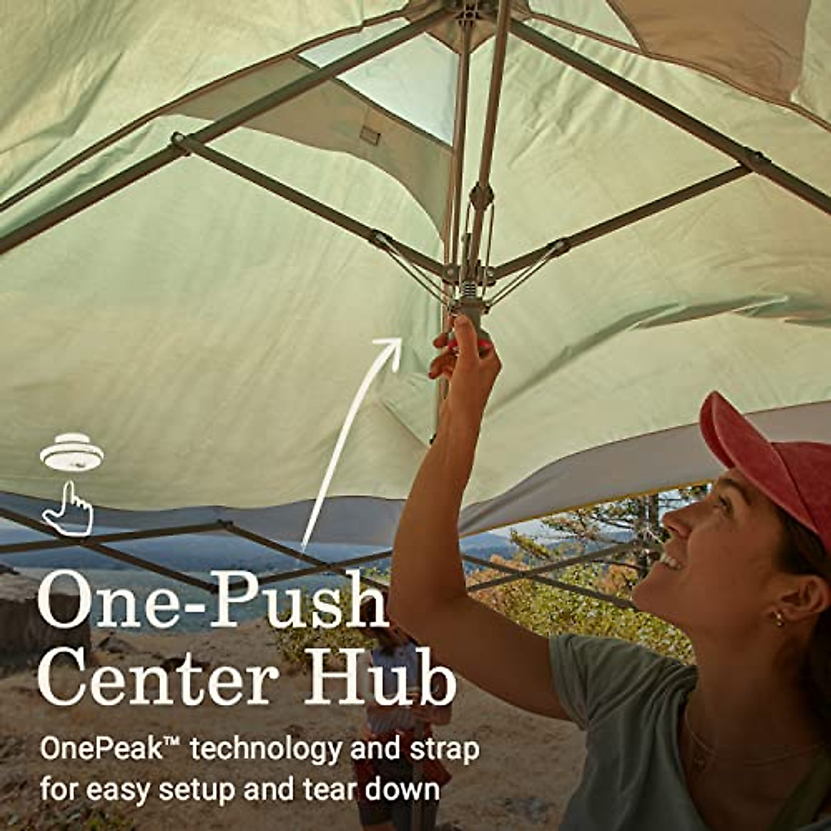 Coleman Oasis Pop Up Canopy, 10 x 10 Canopy Tent, Portable Shade Tent, Moss