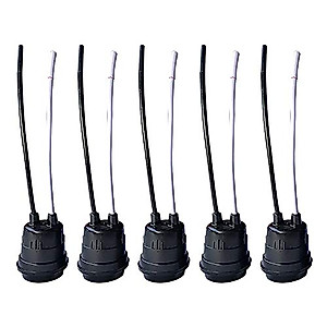 Follite Black Pigtail Temporary Light Socket (5 Pack 14AWG)