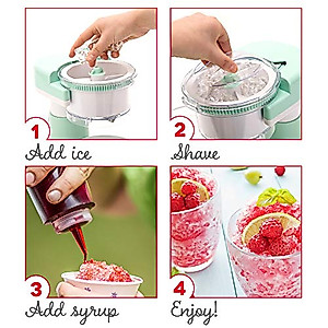 DASH Shaved Ice Maker + Slushie Machine with Stainless Steel Blades for Snow Cone, Margarita + Frozen Cocktails, Organic, Sugar Free, Flavored Healthy Snacks for Kids & Adults - Aqua