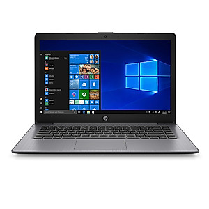 2021 HP Stream 14 inch Laptop, Intel Celeron N4020 Processor, 4GB RAM, 64GB eMMC, WiFi, Bluetooth, Webcam, HDMI, Windows 10 S with Office 365 for 1 Year + Fairywren Card (Black)