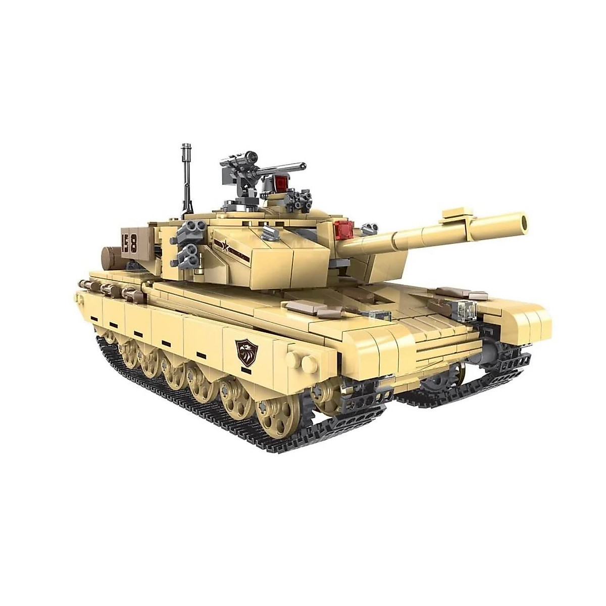 General Jim's Type 99 Main Battle Tank Building Block Alternative Bricks Set, 1,340 Pieces – Realistic Design with Rotating Turret, Moving Cannon, and Functional Suspension