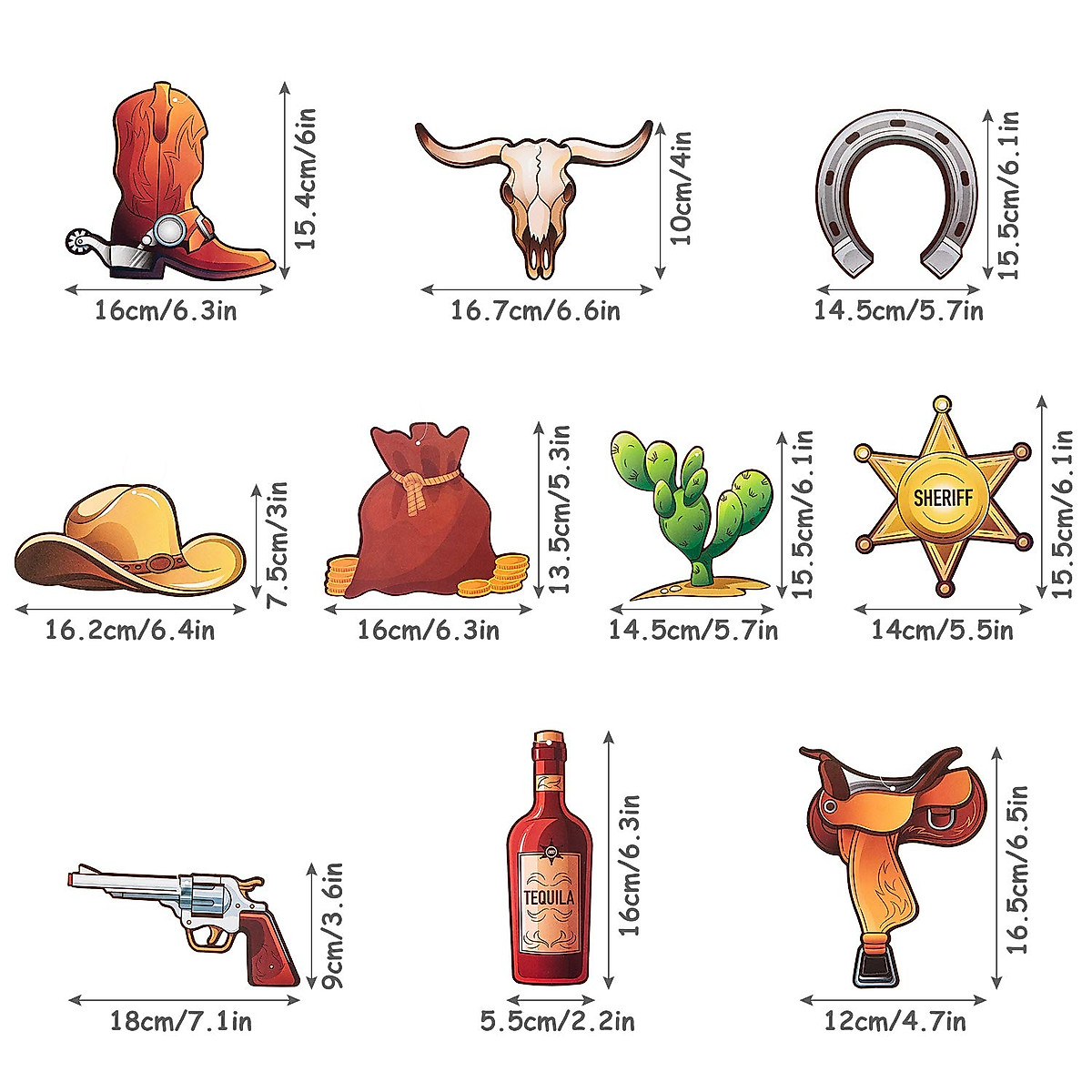 Western Cowboy Party Decoration Kit - Cowboy Yee Haw Garland Banner, Hanging Swirls Foil Swirls for Cowboy Theme Party Birthday Party Baby Shower Ceiling Decorations