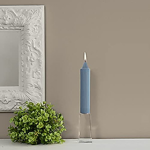 Root Candles Grecian Collenette 4-Count Unscented Dinner Candles, 7-Inch, Williamsburg Blue