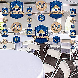 Big Dot of Happiness Ramadan - Eid Mubarak Party DIY Dangler Backdrop - Hanging Vertical Decorations - 30 Pieces