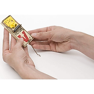 Victor Easy Set Mouse Trap 4 Pack M033 - Wooden Easy Set Mouse Trap - Prebaited