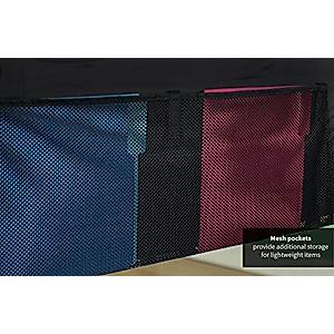 VIVO Black 30 inch Under Desk Privacy and Cable Management Organizer Sleeve, Wire Hider Kit Panel System, DESK-SKIRT-30