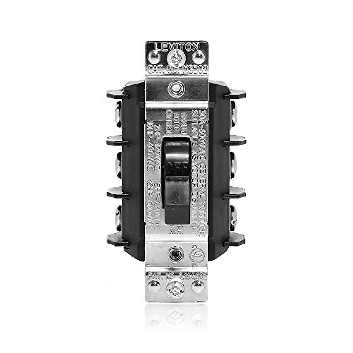 Leviton MS303-DS 30 Amp 600 Volt, Three-Pole, Black & Hubbell Bell MX1050S Single-Gang Weatherproof Heavy Duty Universal Flip Cover Gray Finish