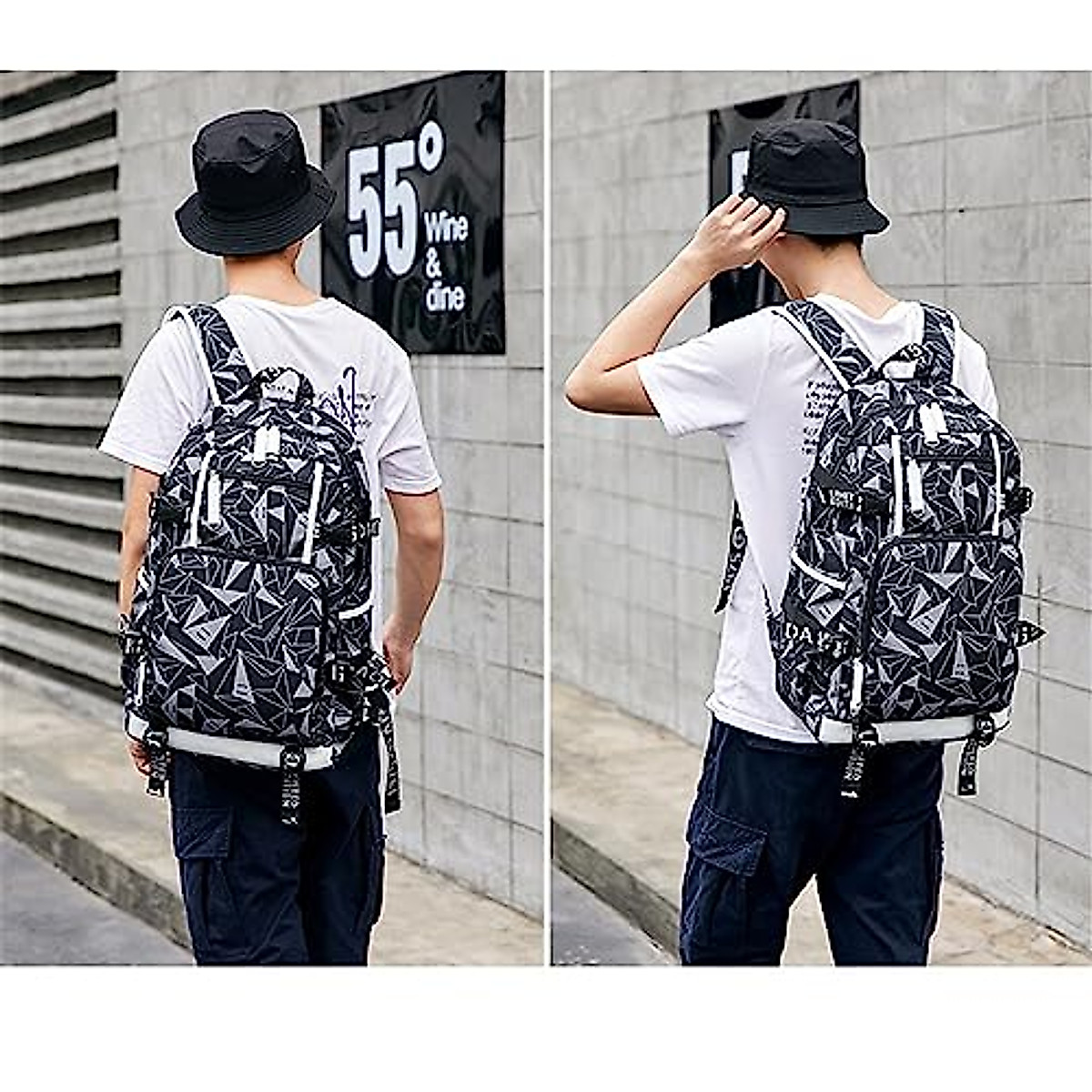 BUGUTKONG Basketball Player Multifunction Backpack Travel Fans Bag Daypack Bookbag School Bag Laptop Bag Batele-a12