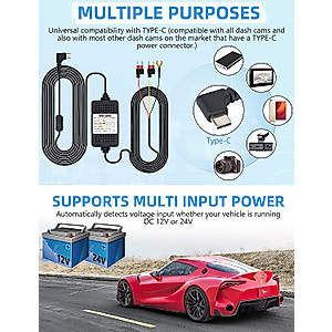 S10 Dash Cam Front and Rear WiFi 4K and Hardwire kit Cable for 24H Recording