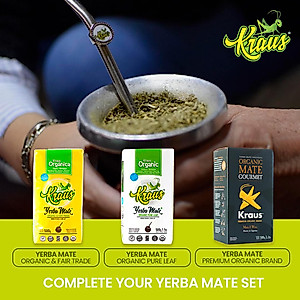 KRAUS Organic Yerba Mate | Pure Leaf | unsmoked | Authentic Flavor | USDA | 100% Organic | 1.1 LB / 500 g / 17.6 oz