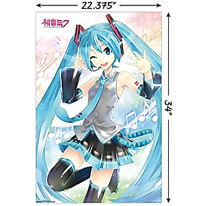Trends International Hatsune Miku - Waving Wall Poster, 22.375" x 34", Unframed Version