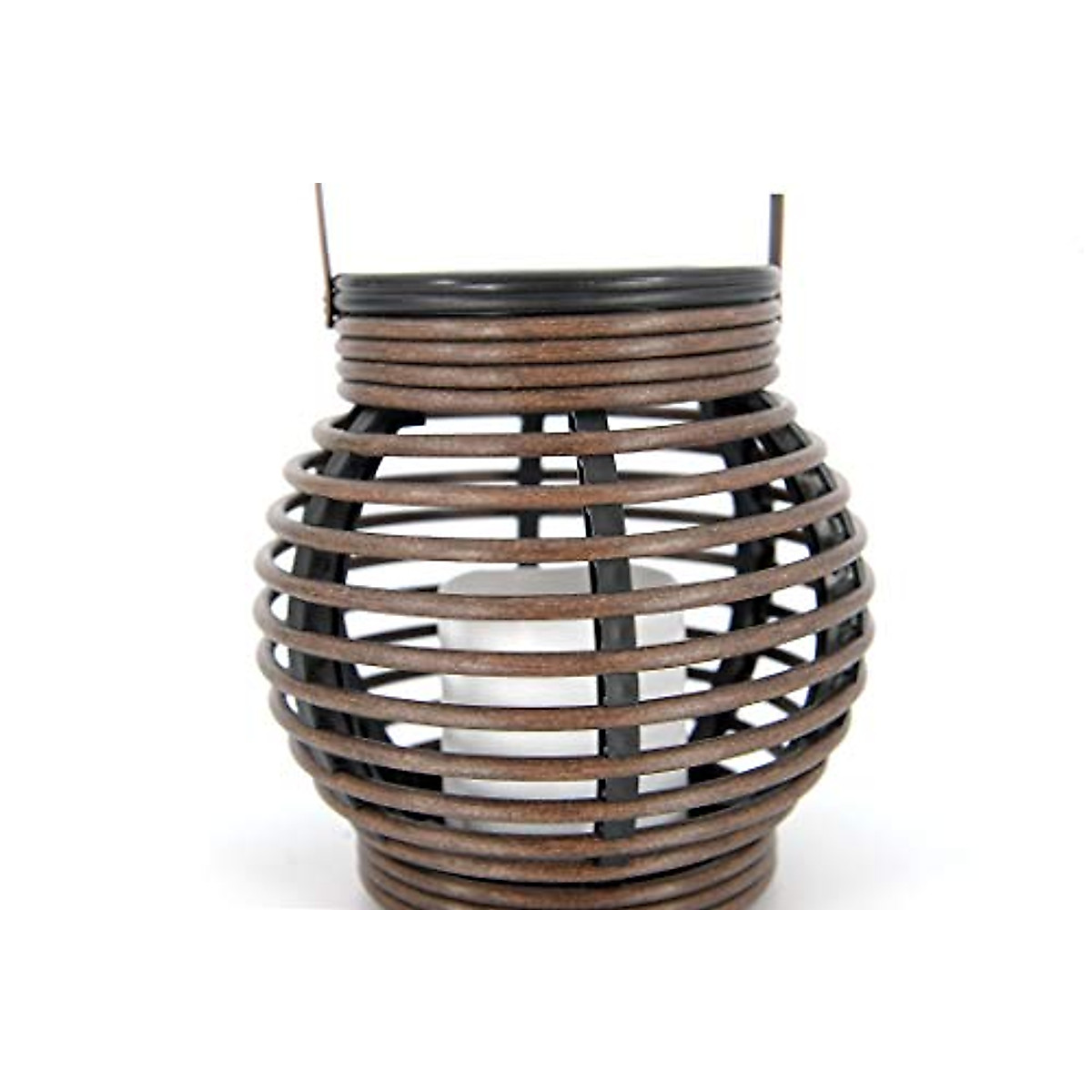 Joyee Garden Ambient Solar Rattan Basket Candle Lamp