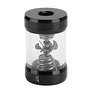 Flow Meter Indicator PC Cooler System, Rust-Proof Soft Tubing Fittings Liquid Cooling PC Water Flow Indicator, G1/4 Threaded Cooling Flow Indicator for PC Computer Water Cooling System(Black)