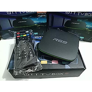 Difcuy 4K Ultra HD TV Box,R69 1+8G/2+16G HD 4K 2.4GHz WiFi S905W Quad Core Cortex-A53 3D 4K/2K Output Smart Home TV Set Top Box for Android 7.1,US Plug 1+8g