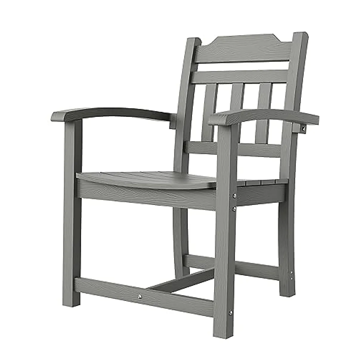 VEVOR 5 Pieces Patio Dining Set, Outdoor Square Furniture Table and Chairs, All Weather Garden Furniture Table Sets, HIPS Small Patio Conversation Set, for Lawn, Deck, Backyard, Poolside, Light Gray