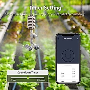 Outdoor Smart WiFi Plug Outlet, HBN Heavy Duty Wi-Fi Timer with One Grounded Outlet, Wireless Remote Control by App Compatible with Alexa and Google Home Assistant 2.4 GHz only, ETL Listed (1 Pack)