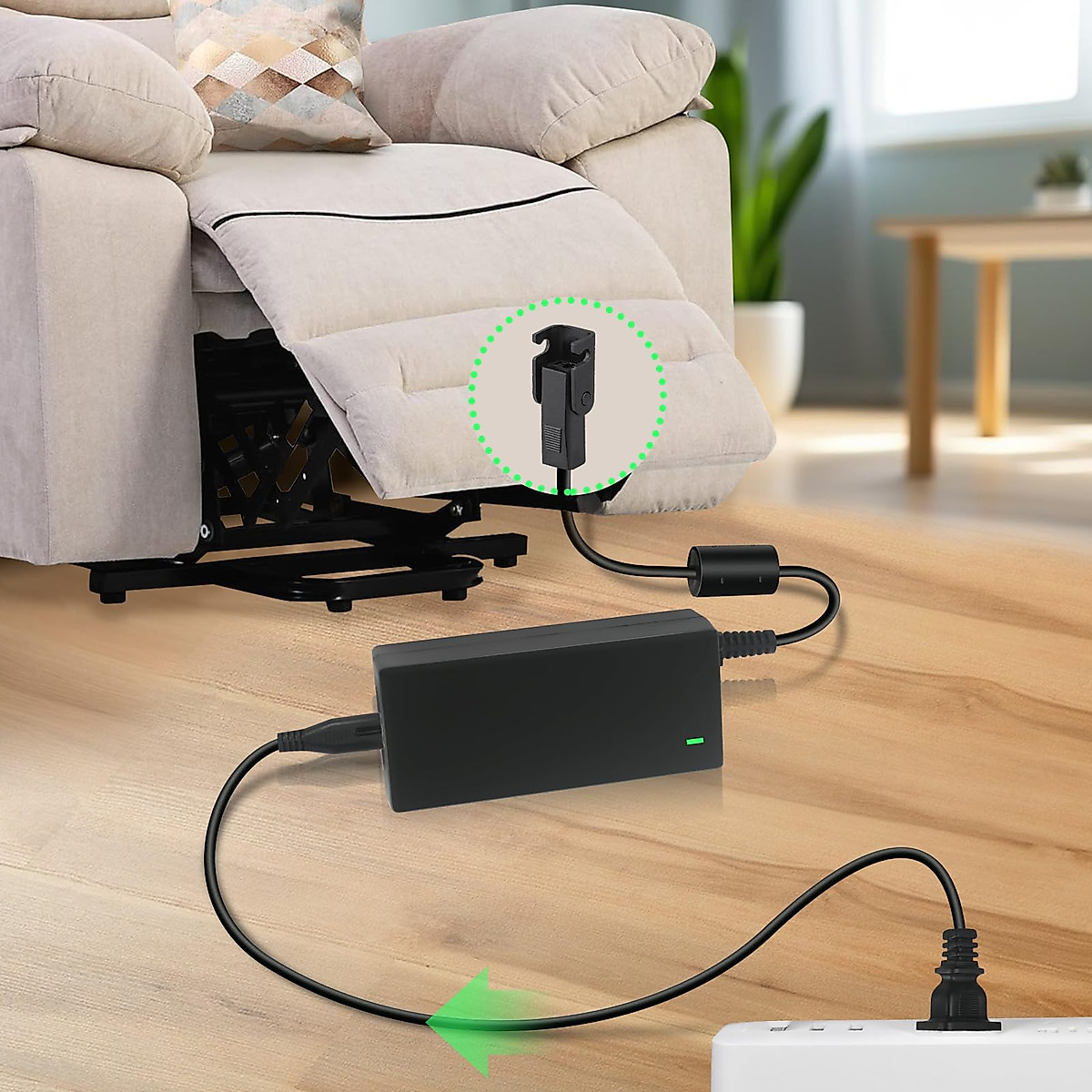 29V 2A Adapter AC/DC Power Recliner Power Supply Transformer Compatible with All Recliners Lift Chair or Power Recliner