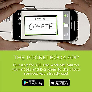 Rocketbook Cloud Cards - Eco-Friendly Reusable Index Note Cards With 1 Pilot FriXion ColorStick Pen & 1 Microfiber Cloth Included - Single Set of 80 (3" x 5")