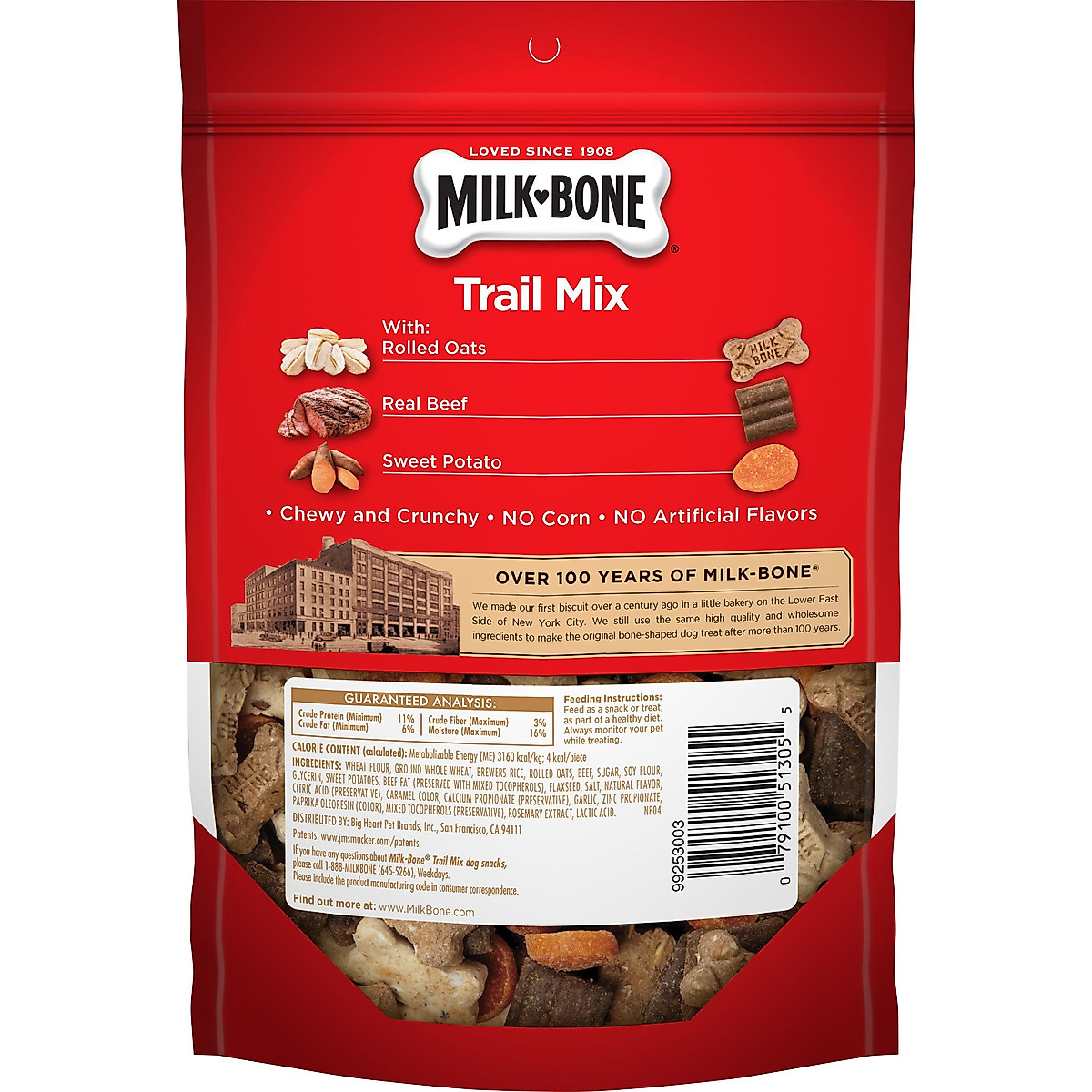 Milk-Bone Trail Mix with Real Beef & Sweet Potato Dog Treats, 20 Ounces
