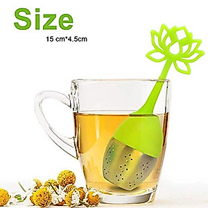 ANYI16 Tea Infuser Filter 2 Pack Stainless Steel Tea Ball - Loose Tea Steeper Mesh Tea Cup Filter with Flower shaped Silicone Handle for Loose Leaf or Herbal Tea