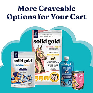 Solid Gold Glucosamine for Dogs Hip and Joint Supplement - Glucosamine Chondroitin MSM for Dog Pain Relief - Leaps & Hounds Chews for Dog Arthritis Pain Relief & Overall Mobility - 120 Soft Chews