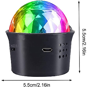 Mini Disco Light,Sound Activated Multi-Coloured Disco Ball Light USB Rechargeable Battery Disco Lights for Parties,Car Disco Ball,Disco Lights for Parties,Christmas Lights
