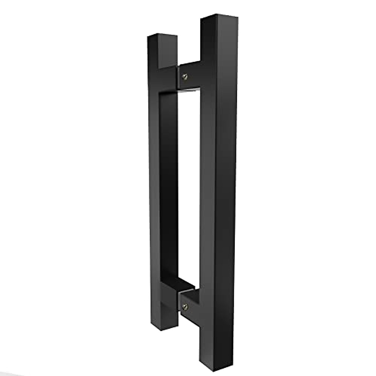 8" Back to Back Ladder Shape Pull Shower Door Handle Compatible with 1/4" to 1/2" Thickness Glass Door for Frameless Shower Doors, Matte Black with 304 Stainless Steel