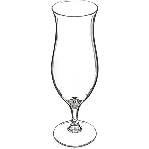 Carlisle FoodService Products Alibi Hurricane Glass for Restaurants, Catering, Kitchens, Plastic, 16 Ounces, Clear