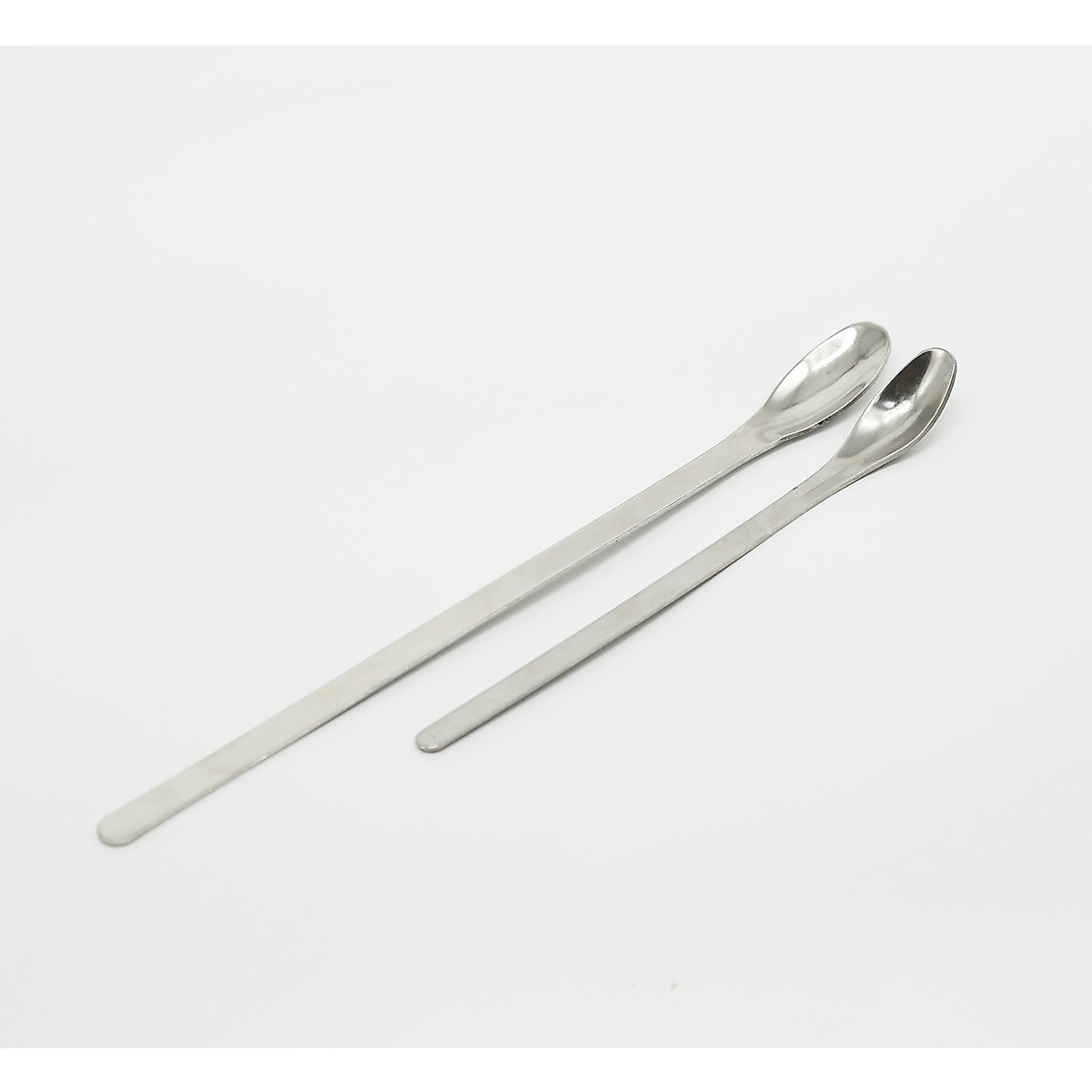 Stainless Steel Micro Scoop Reagent Lab Sampling Spoon Lab Spatulas Scoop Bar Spoon Medical Pharmacy Mini Micro Spoon Scoop 2Pcs for 22cm 2 Pcs for 16cm